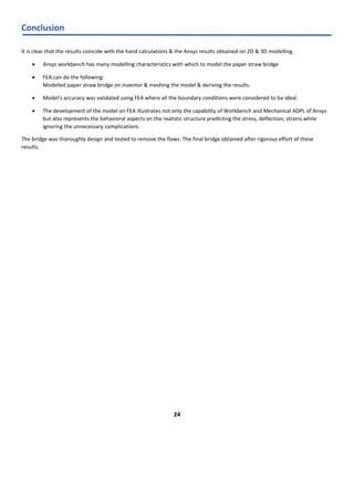 Paper Bridge - Design, FEA & Construction | PDF