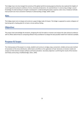 Paper Bridge - Design, FEA & Construction | PDF