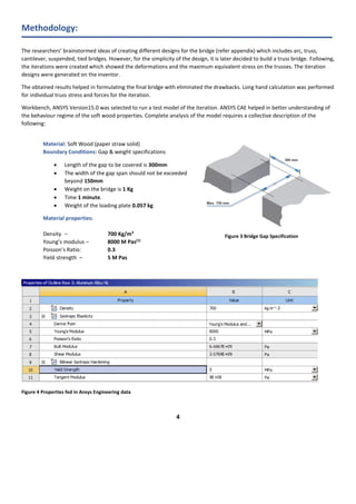 Paper Bridge - Design, FEA & Construction | PDF