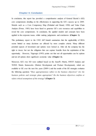 Case Study Analysis on General Electric | DOCX