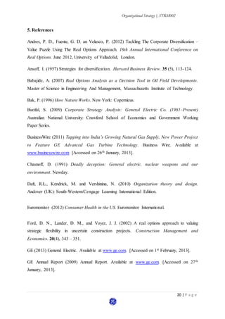 Case Study Analysis on General Electric | DOCX