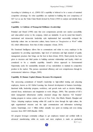 Case Study Analysis on General Electric | DOCX