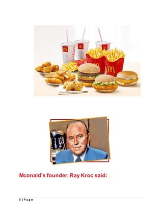 Project Report: CRM strategy of McDonald's | DOCX