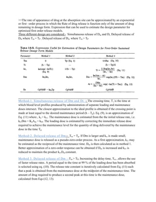 sustained release oral dosage forms | PDF