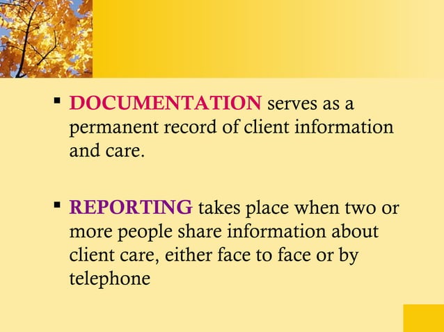 Documentation and Reporting | PPT | Pharmaceutical Drugs | Medical Health