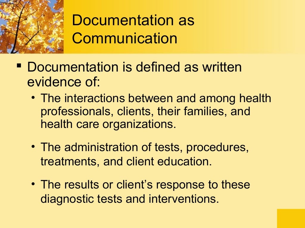 Documentation And Reporting