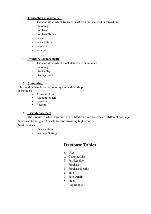 Medical Store Presentation ppt | DOCX