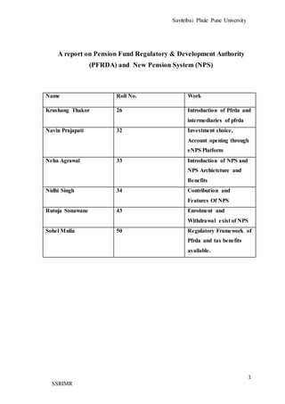 PFRDA & NPS | DOCX