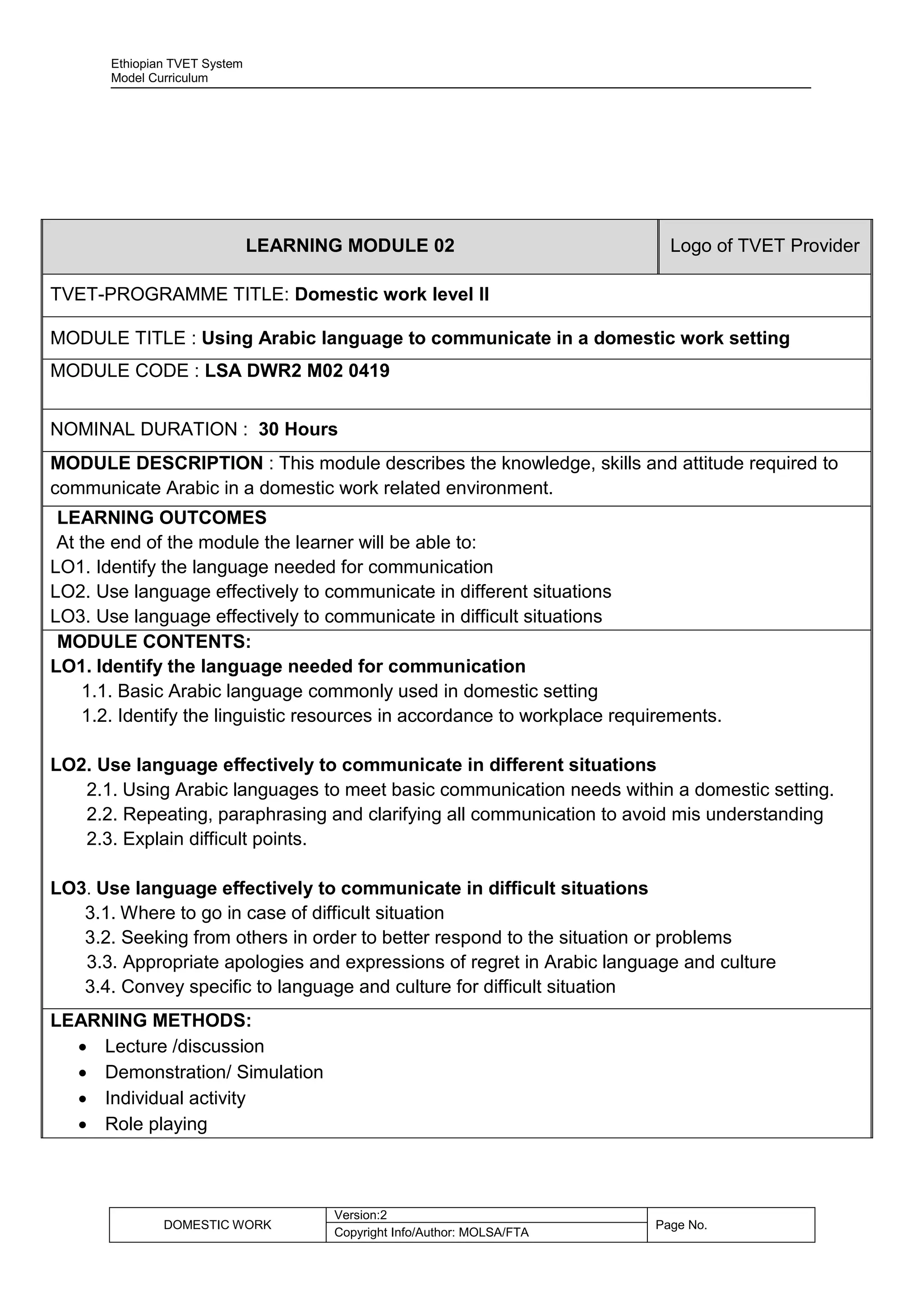 Final Domestic (short term training ) curriculum.doc