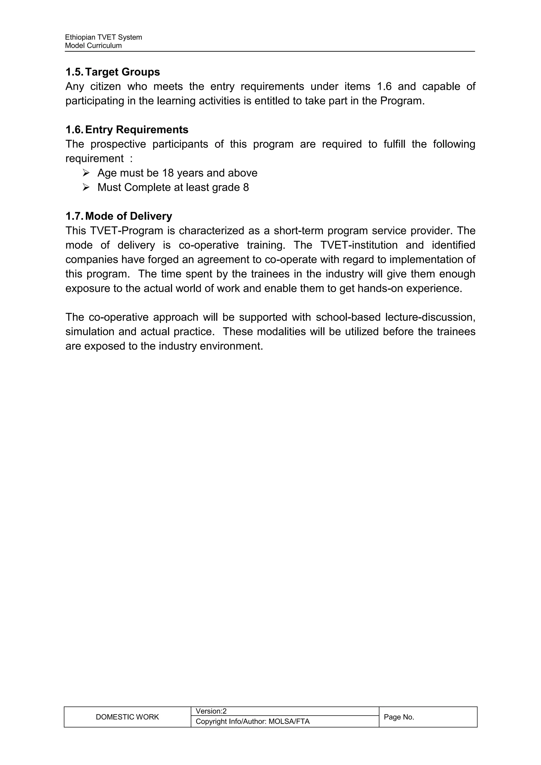 Final Domestic (short term training ) curriculum.doc