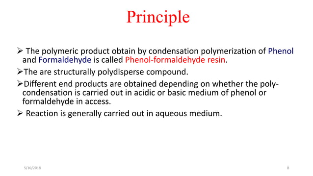Preparation of Phenol-Formaldehyde Resin | PPTX | Chemistry | Science