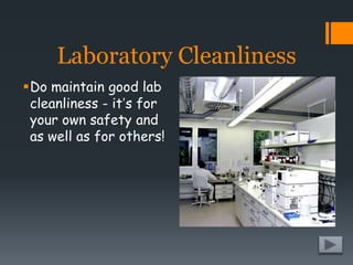 do's and dont's in the lab | PPTX