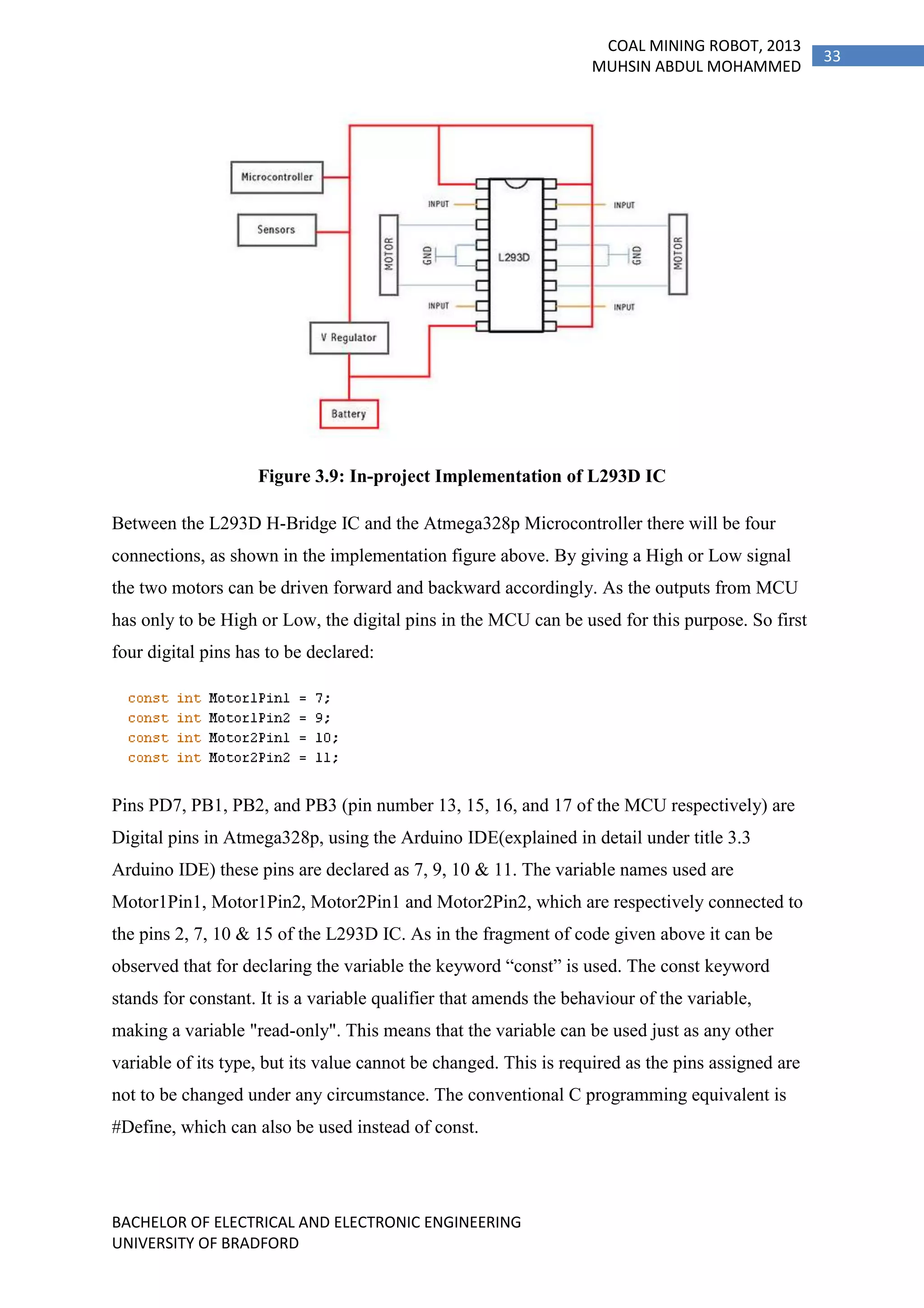 Coal Mine Robot (project report) | PDF
