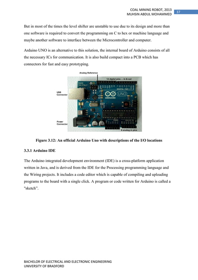 Coal Mine Robot (project report) | PDF | Robotics | Technology & Computing