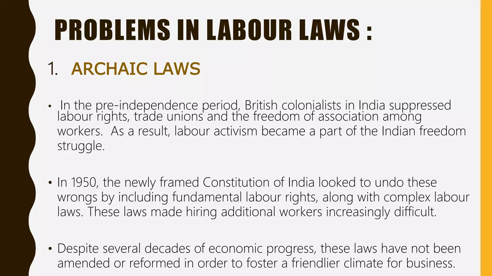 Labour laws in india | PPTX
