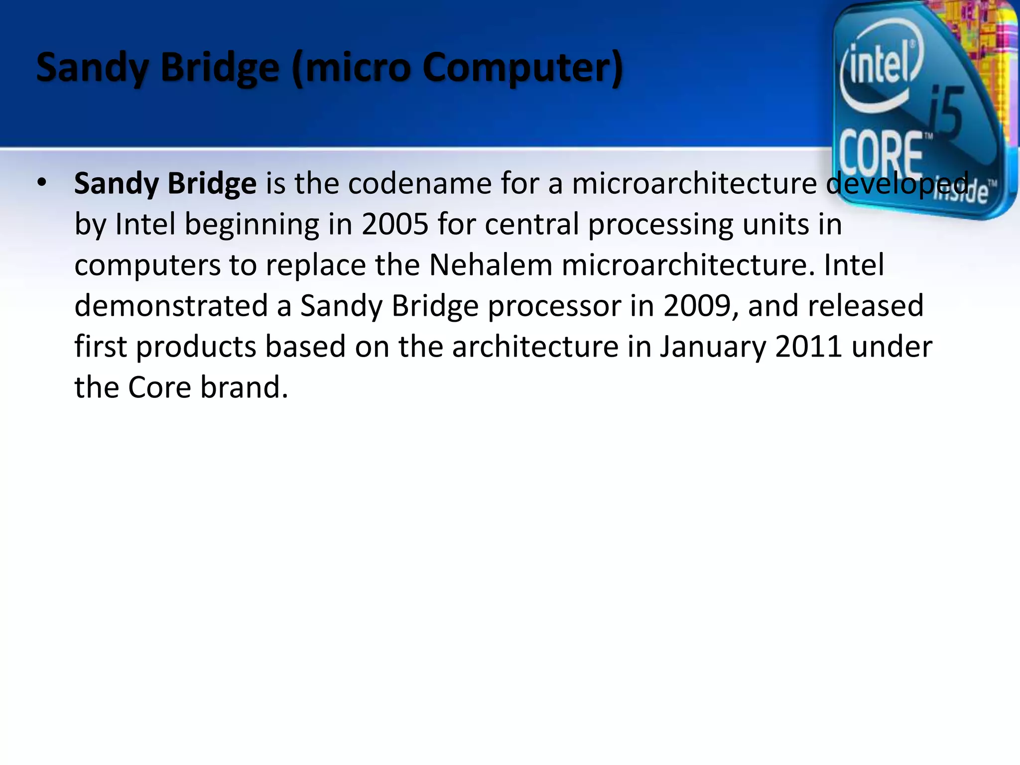 Final draft intel core i5 processors architecture | PPTX