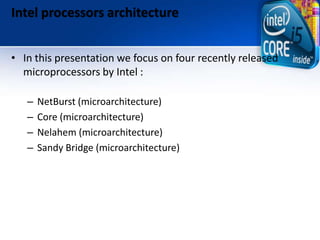 Final draft intel core i5 processors architecture | PPTX