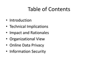 Presentation on Information Privacy | PPTX