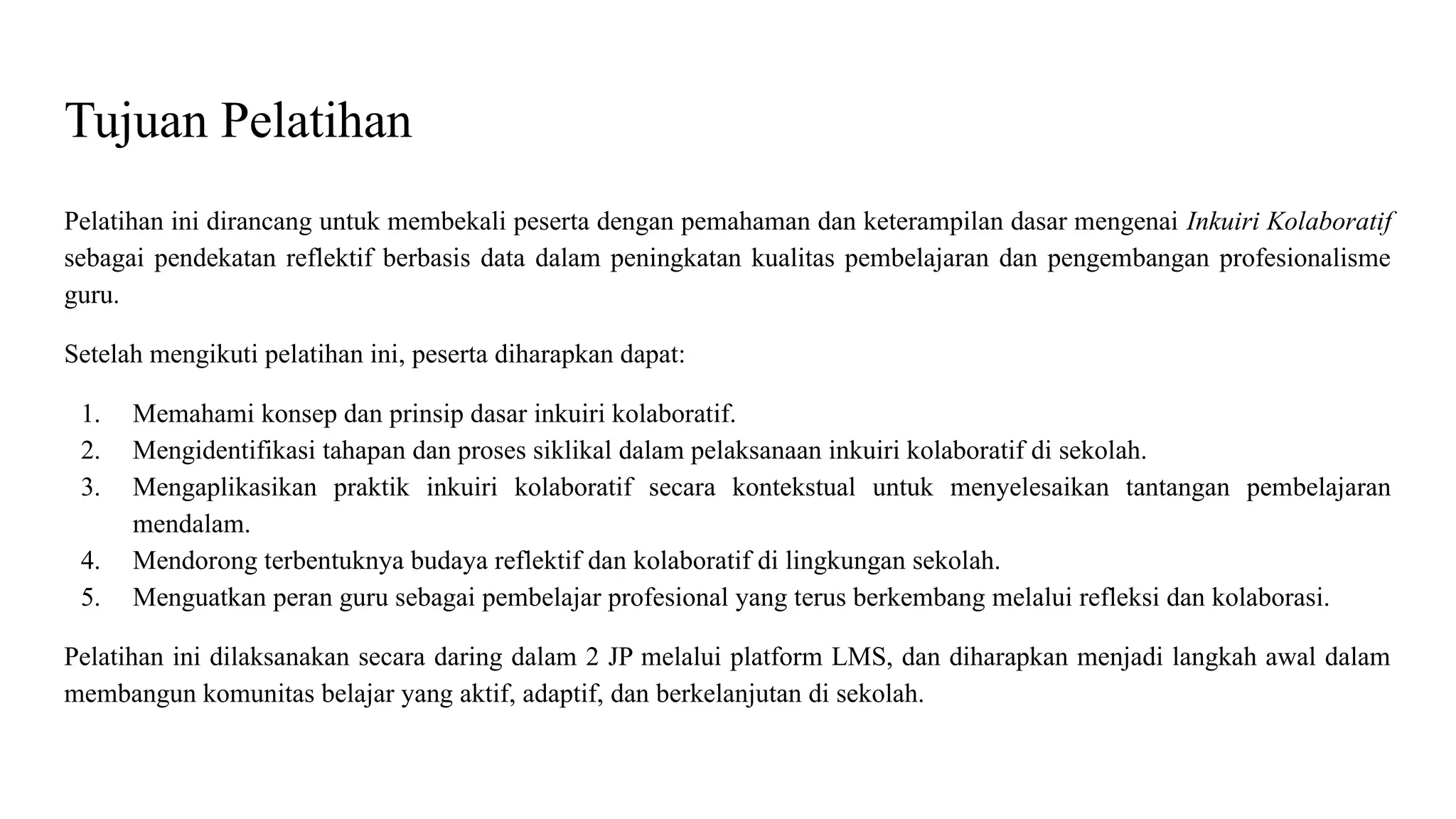 Final Draft Bahan Bacaan_ Inkuiri Kolaboratif (Untuk Guru).pptx