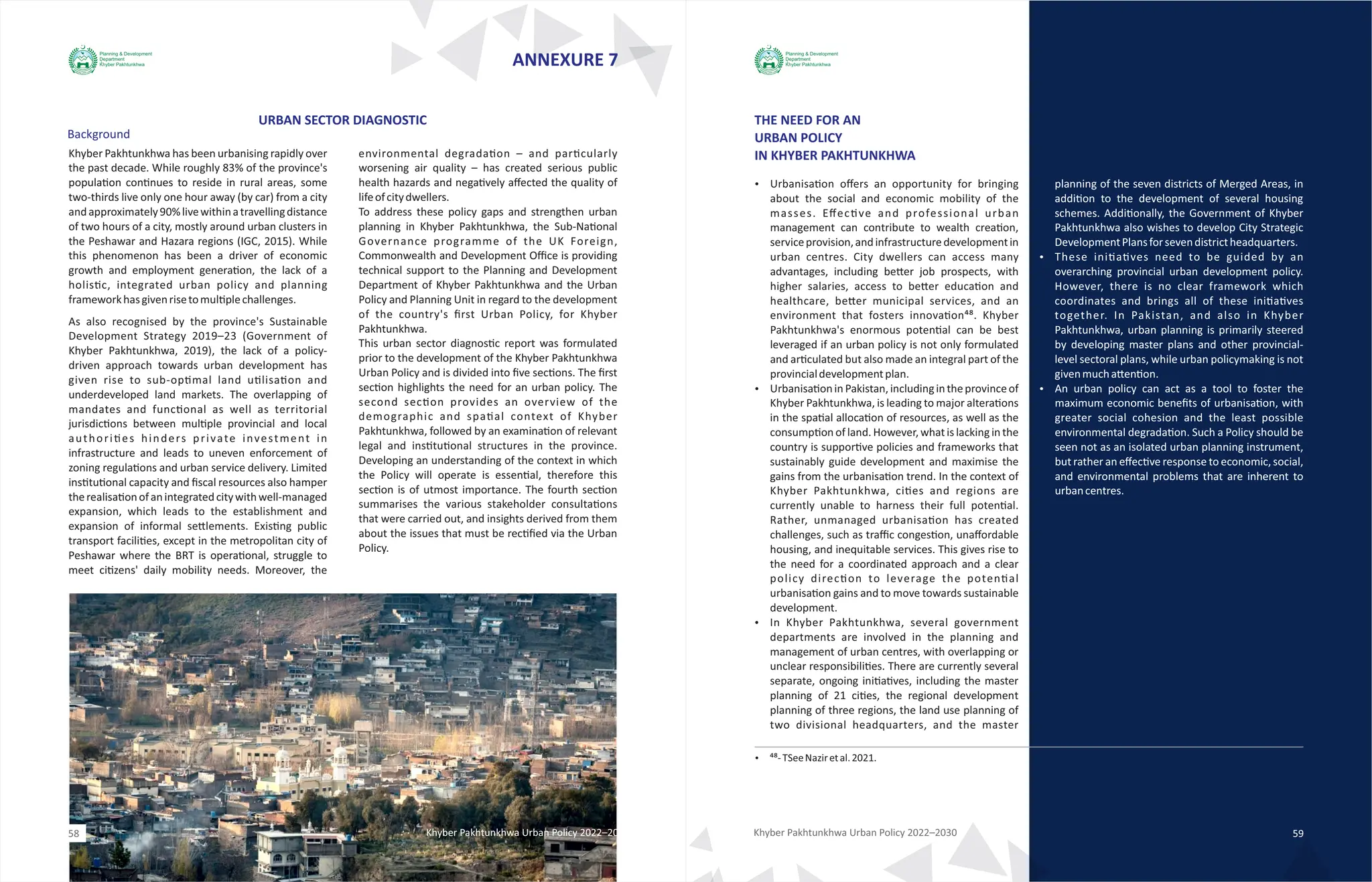 Khyber Pakhtunkhwa Urban Policy | PDF
