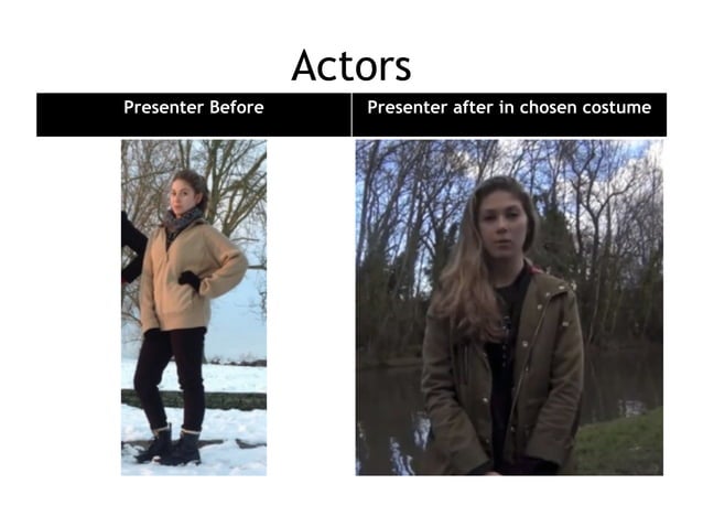 Final draft location, costume, actors and props | PPT