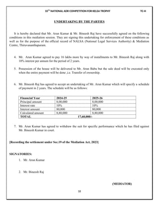 MEMORANDUM OF ADR COMPETITION ................ | DOCX