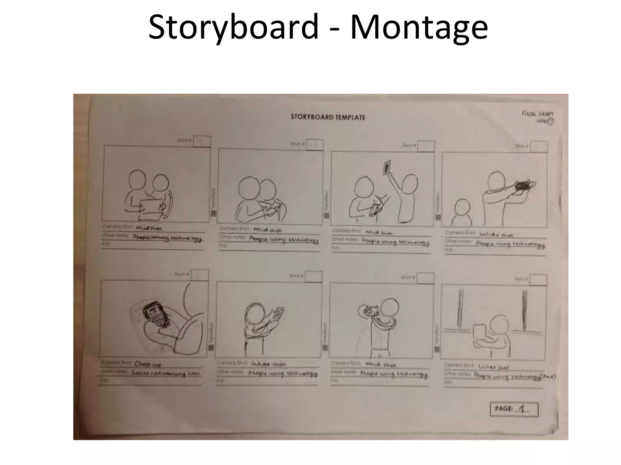 Final draft planning shotlist and storyboard | PPT