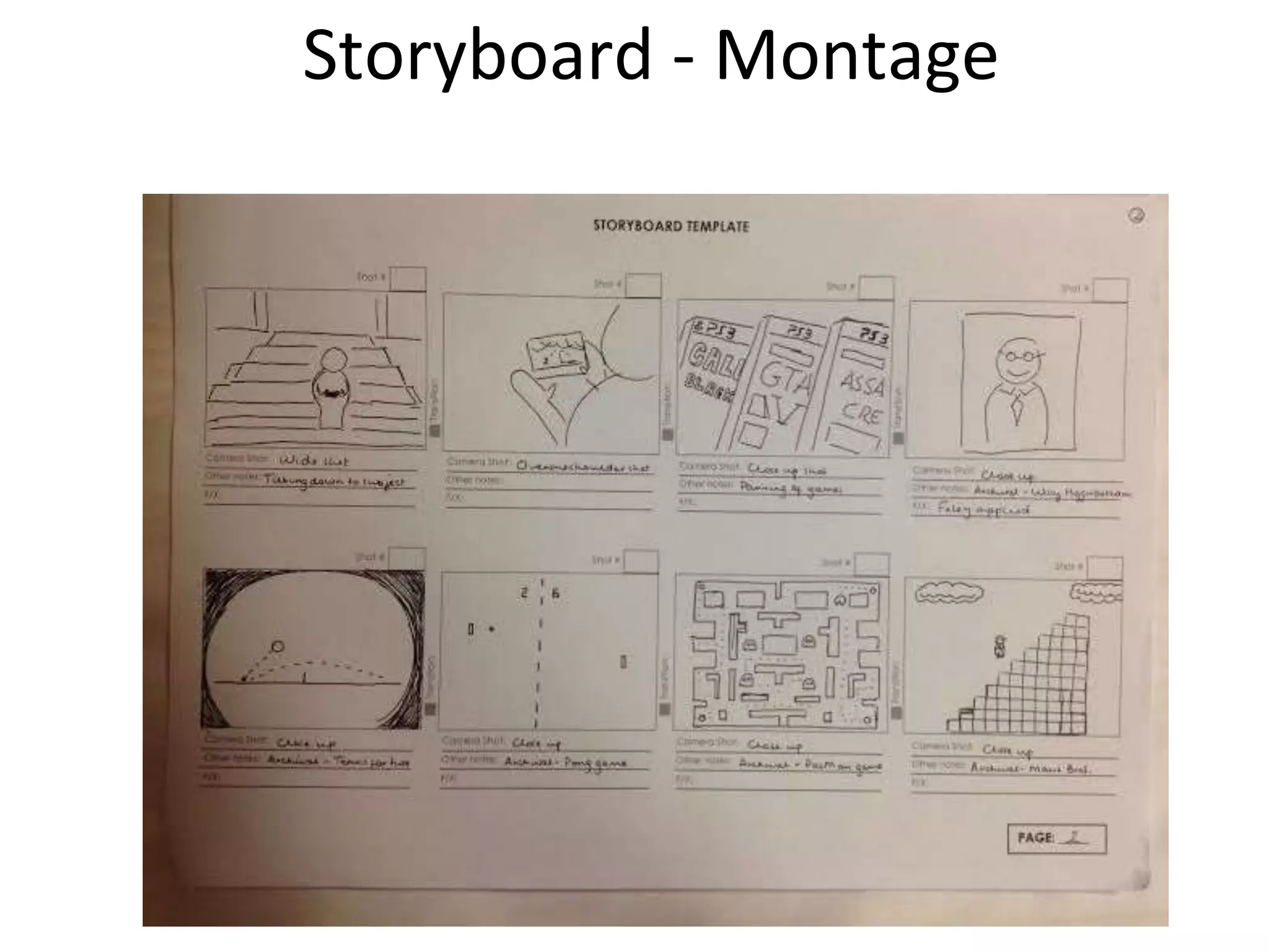 Final draft planning shotlist and storyboard | PPT