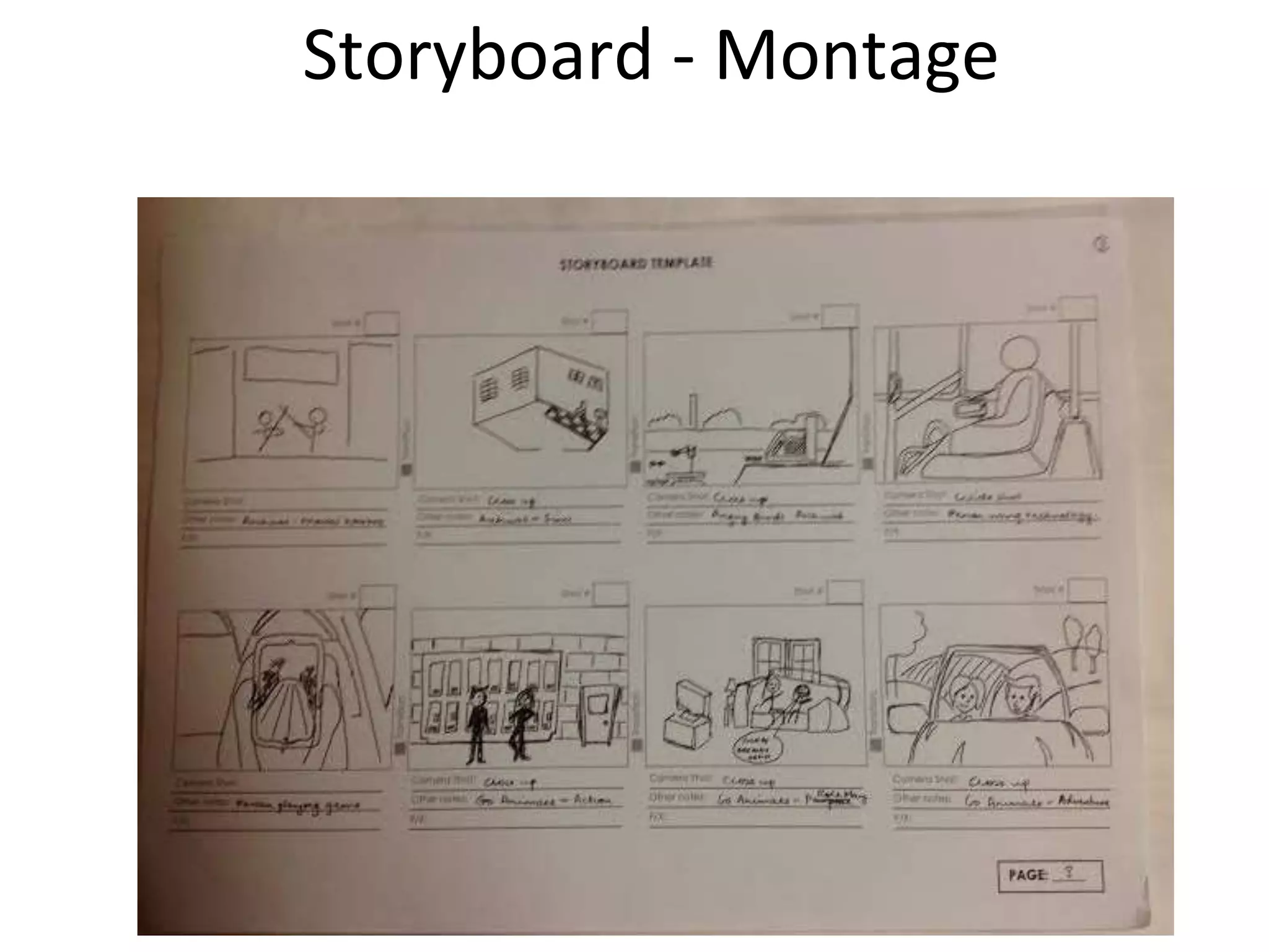 Final draft planning shotlist and storyboard | PPT