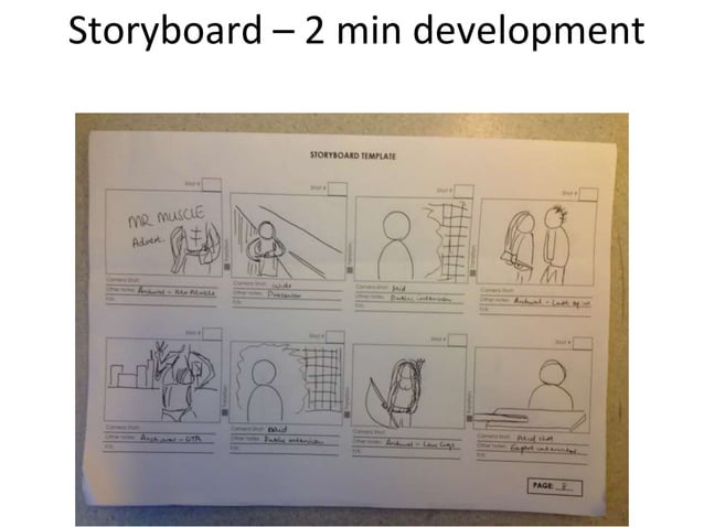 Final draft planning shotlist and storyboard | PPT