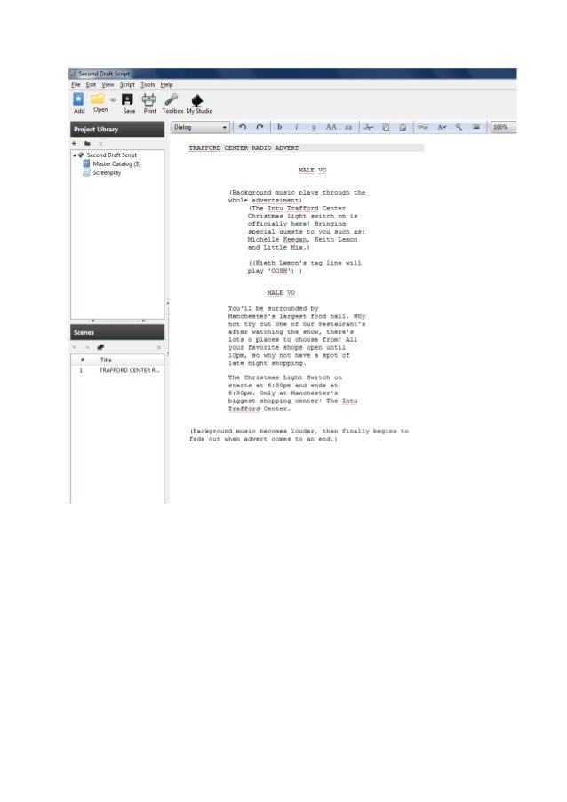 Final Draft Script