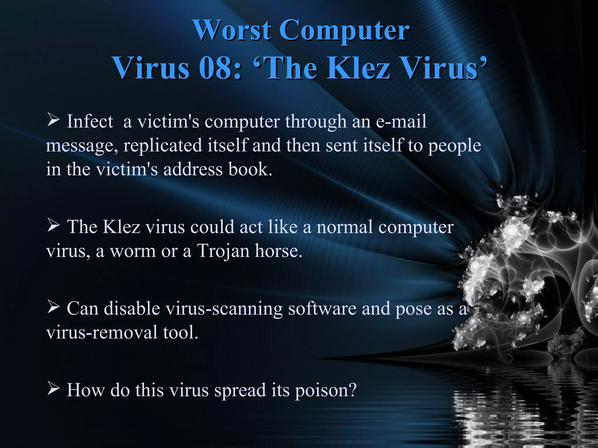 10 Worst Computer Viruses of all time | PPT