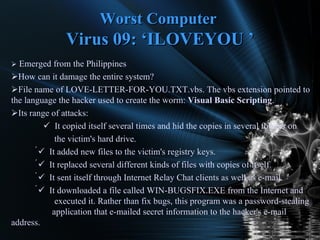 10 Worst Computer Viruses of all time | PPT
