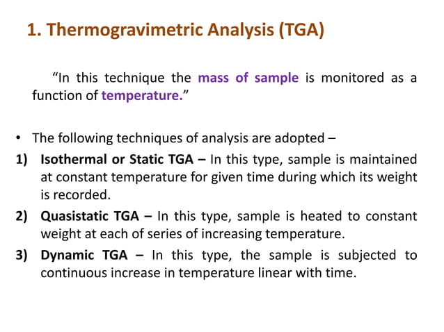 DSC & TGA Thermal Analysis.pptx | Chemistry | Science