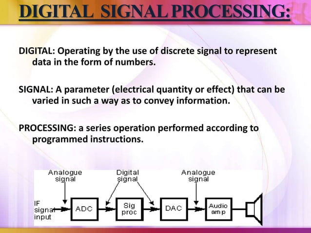 DIGITAL SIGNAL PROCESSING | PPTX