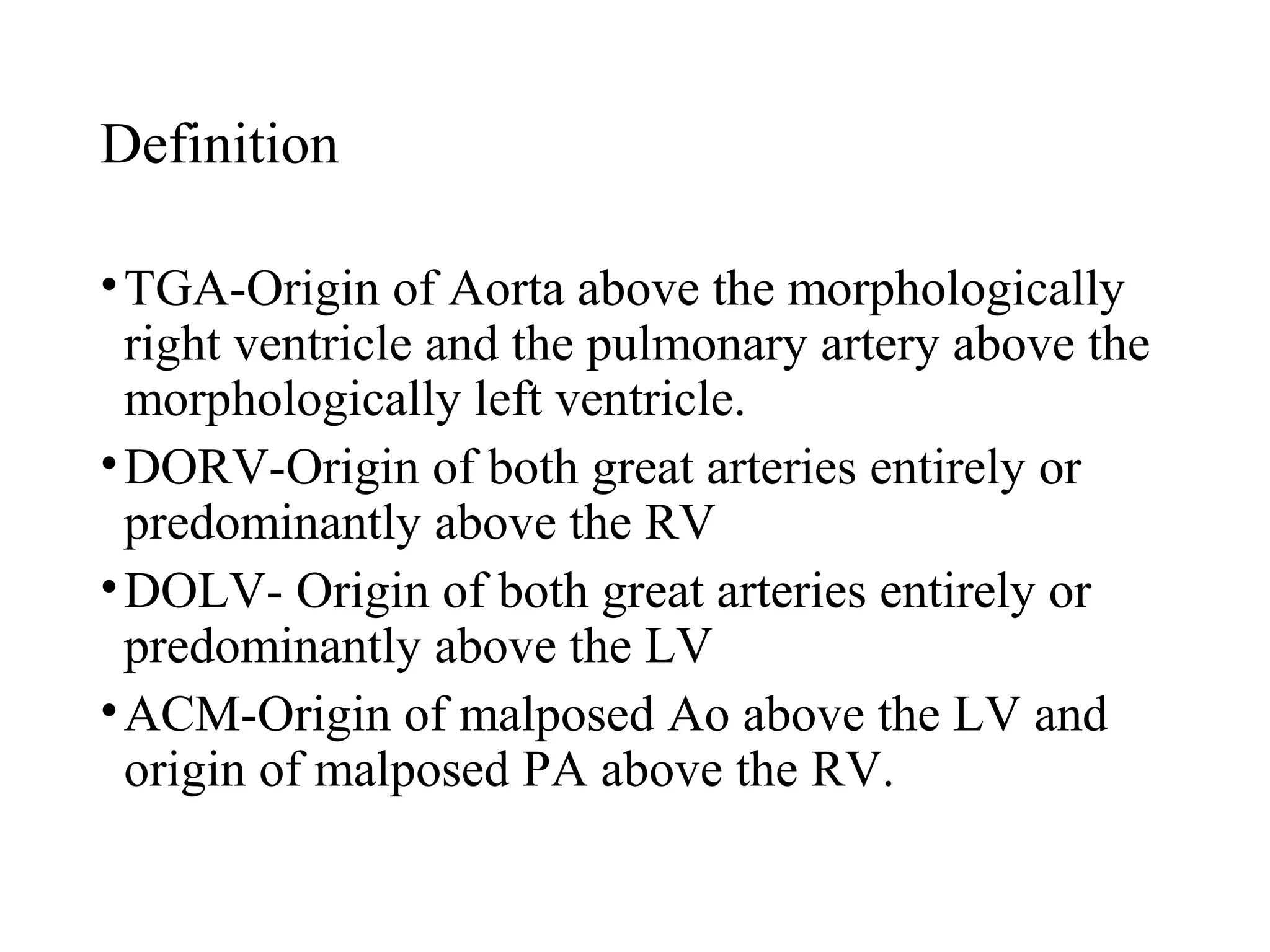Transposition of Great Arteries | PPT