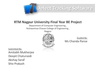 Defect Tracking Software Project Presentation | PPTX