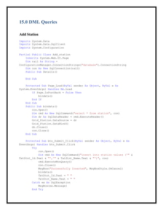 Online Railway Reservation System | DOCX