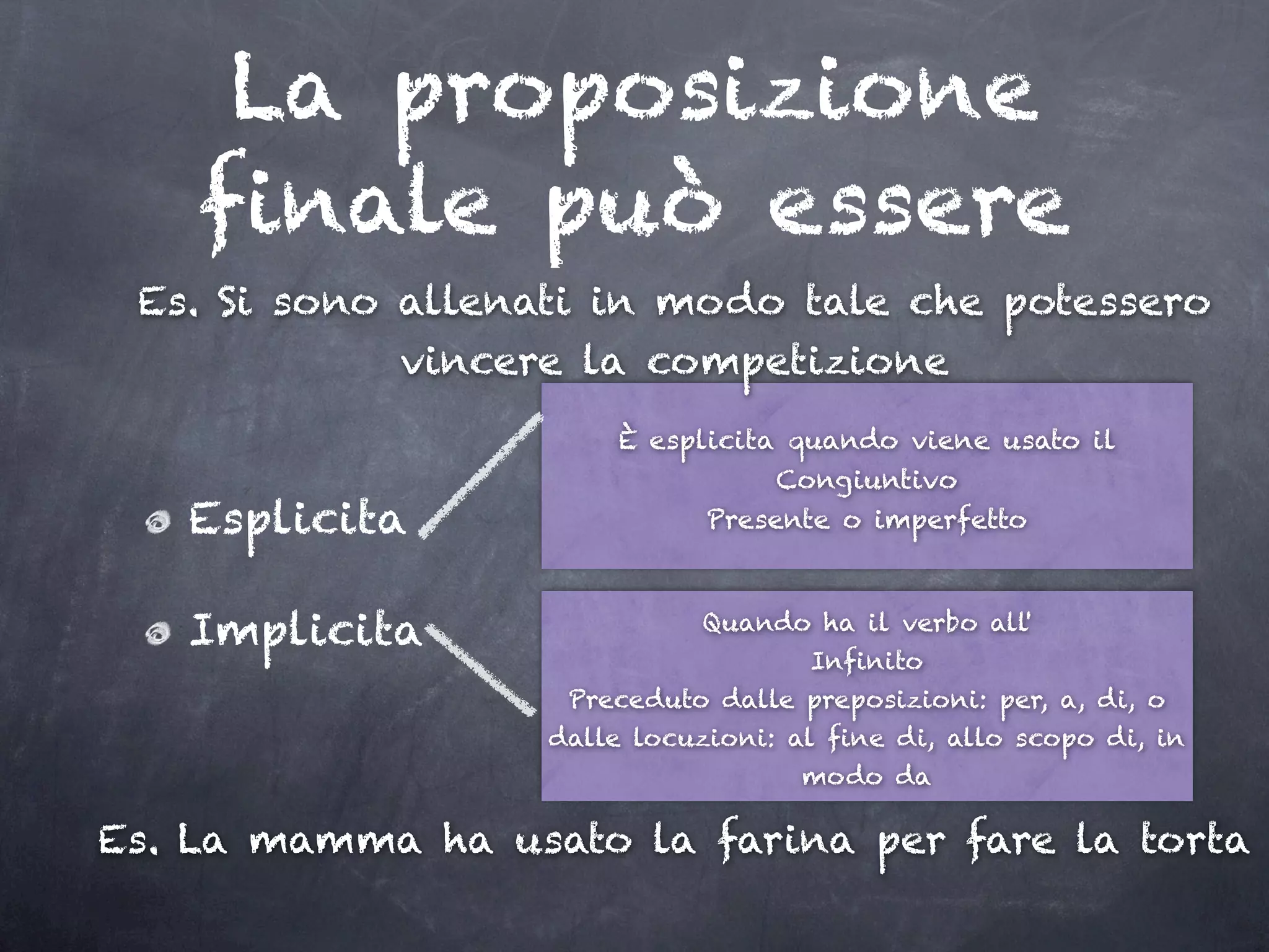 Finale subordinata | KEY
