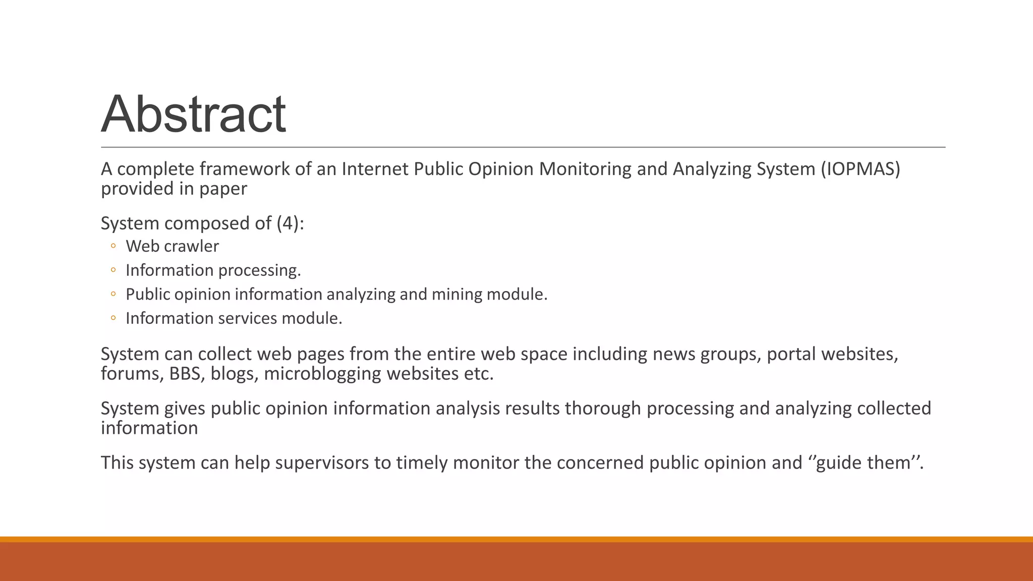Sentiment mining- The Design and Implementation of an Internet Public Opinion Monitoring and ...
