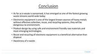 E waste management | PPTX