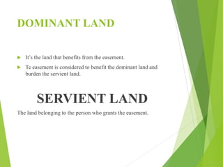 FINAL easements.Easements presentation in conveyancing Law Kenya | PPTX ...
