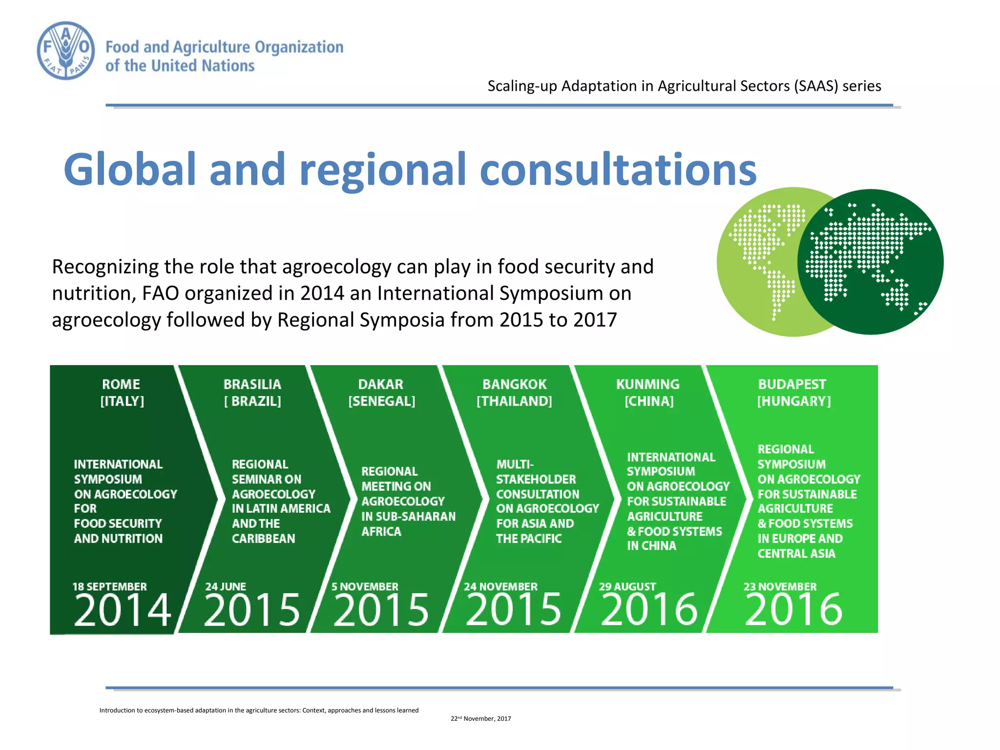 Introduction to ecosystem-based adaptation (EbA) in the agricultural ...