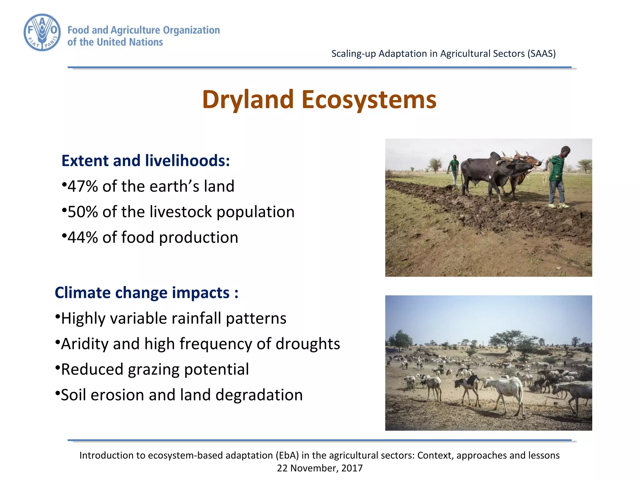 Introduction to ecosystem-based adaptation (EbA) in the agricultural ...