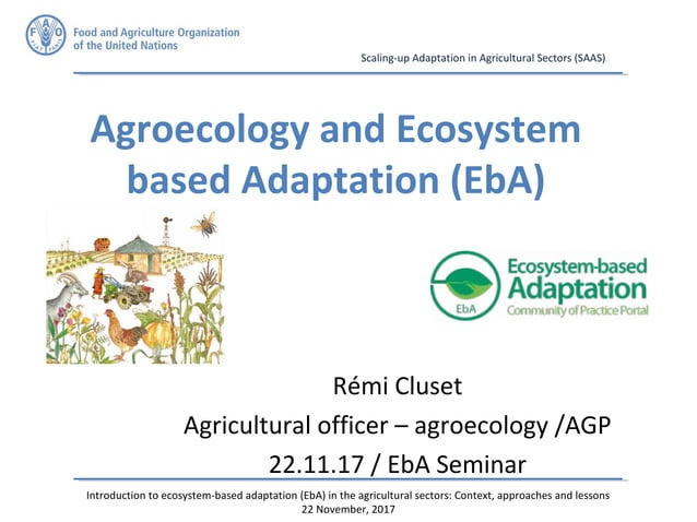 Introduction to ecosystem-based adaptation (EbA) in the agricultural ...