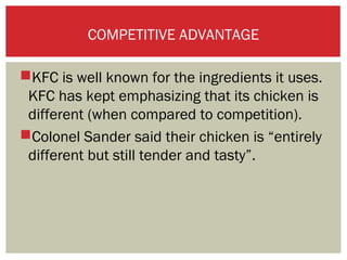 Final eb ch p supply chain management of kfc | PPT