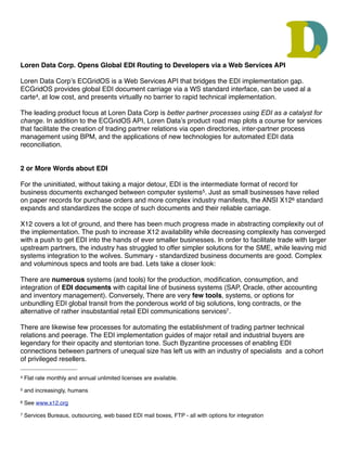 EDI WS API | PDF