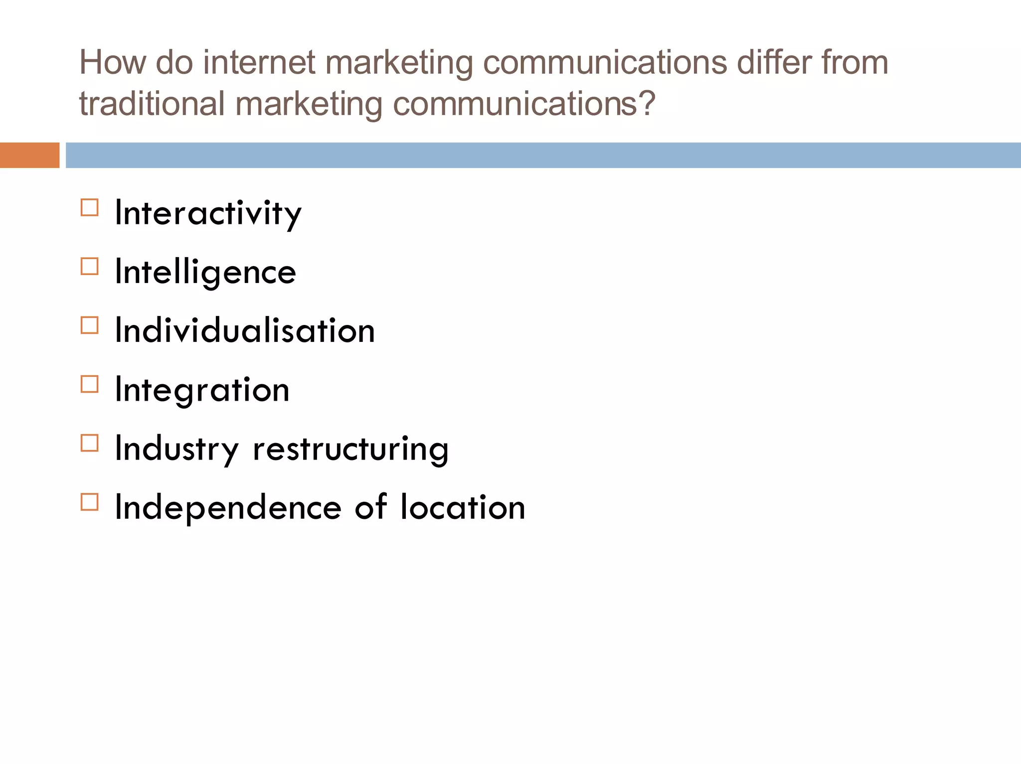 E-marketing communication | PPT