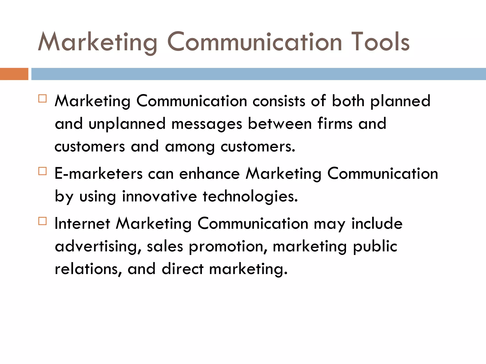 E-marketing communication | PPT
