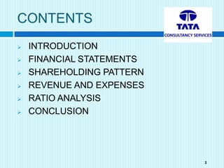 Company Analysis - TCS (Tata Consultancy Services) | PPTX